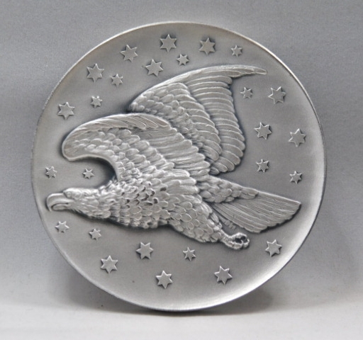 Nearly 7 ozs .999 Fine Silver RARE 1963 Christian Gobrecht HIGH RELIEF ...