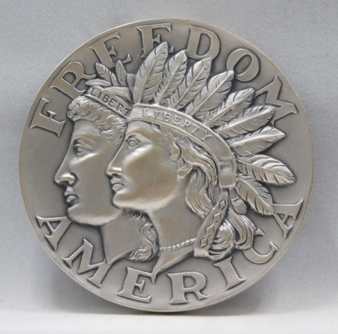 Nearly 7 ozs .999 Fine Silver RARE 1963 Longacre-Morgan HIGH RELIEF ...
