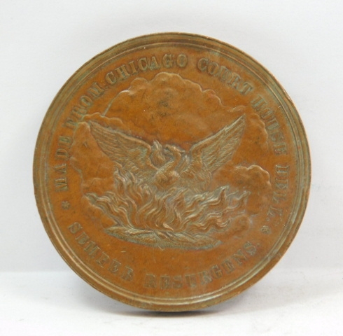 RARE 1871 Chicago Fire Commemorative Medal Made from Chicago Courthouse ...