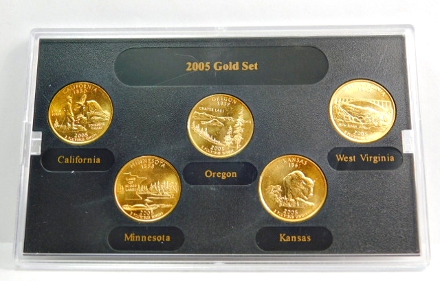 2005 Gold Edition State Quarter Collection-All 5 2005 State Quarters ...
