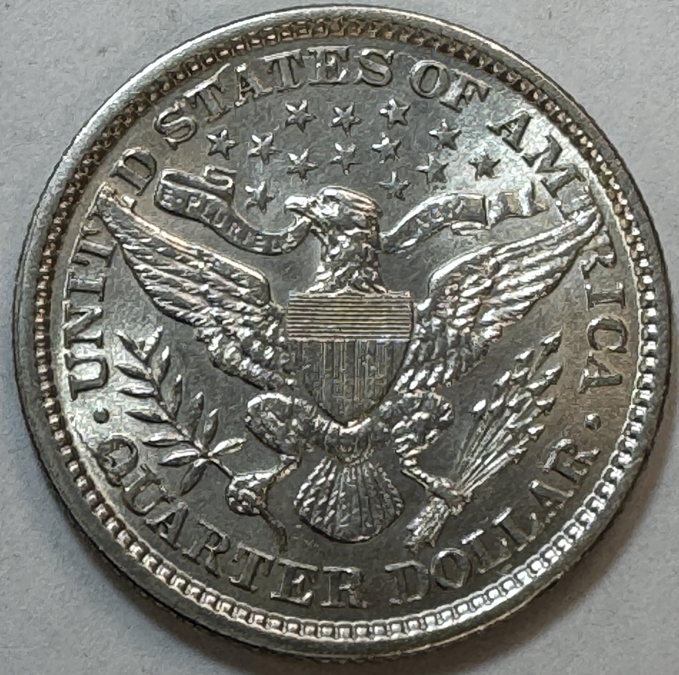 HIGH GRADE 1897 Barber Silver Quater | Property Room