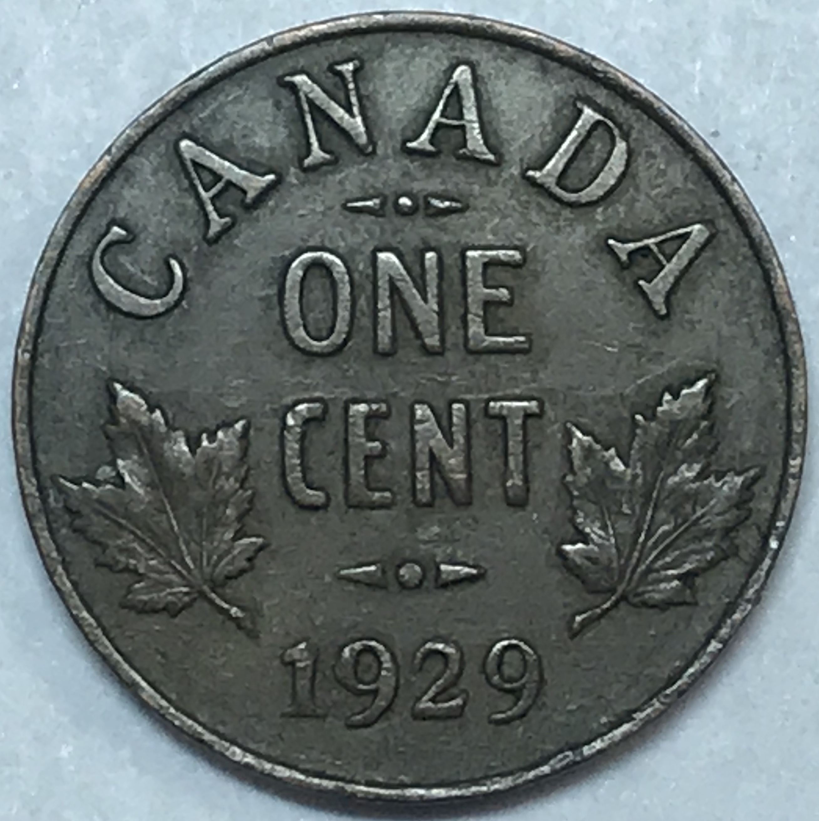 LAMINATION ERROR - 1929 Canada One Cent | Property Room