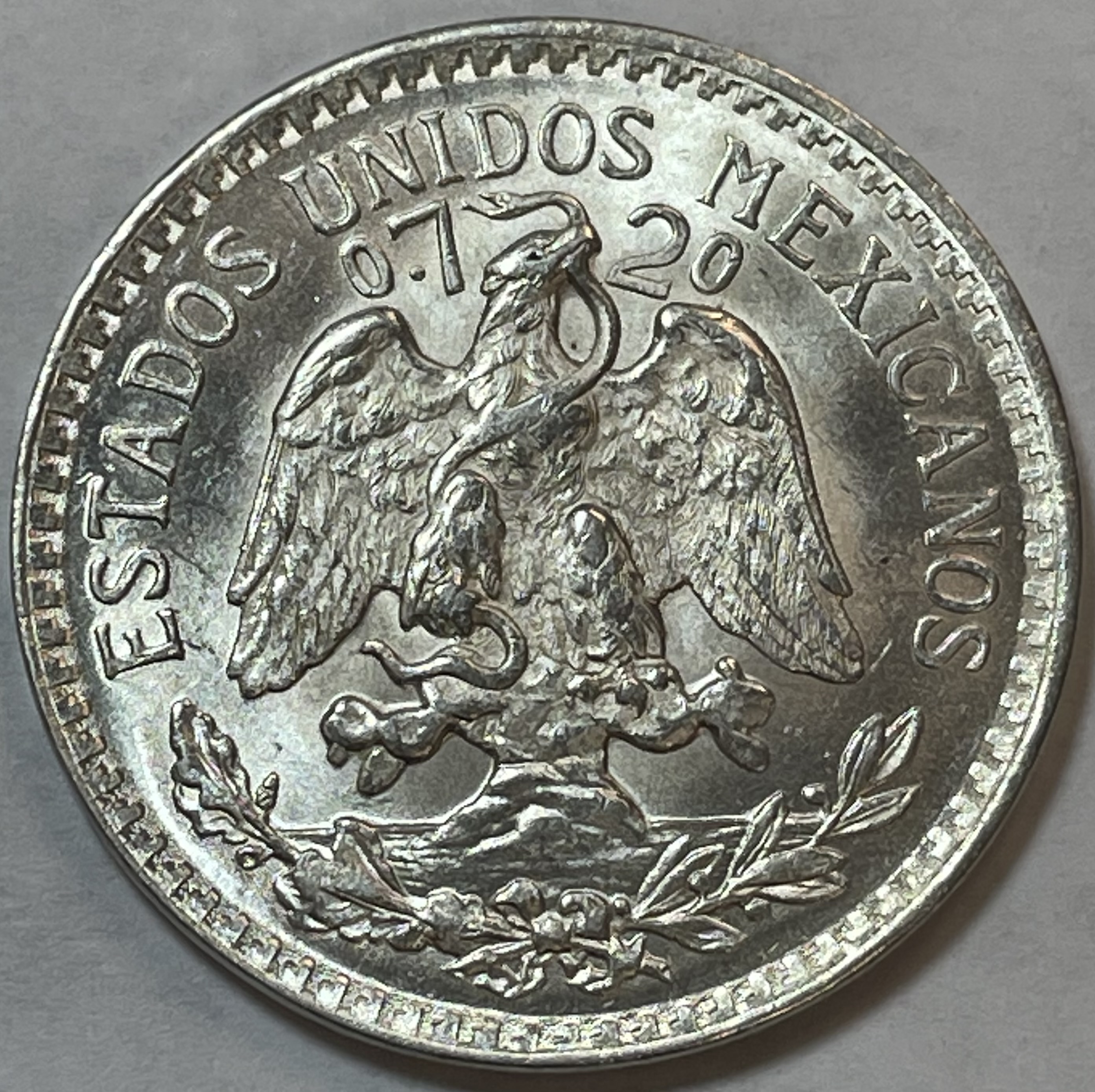 1945 Mexico Silver 50 Centavos - HIGH GRADE - Gem Brilliant ...