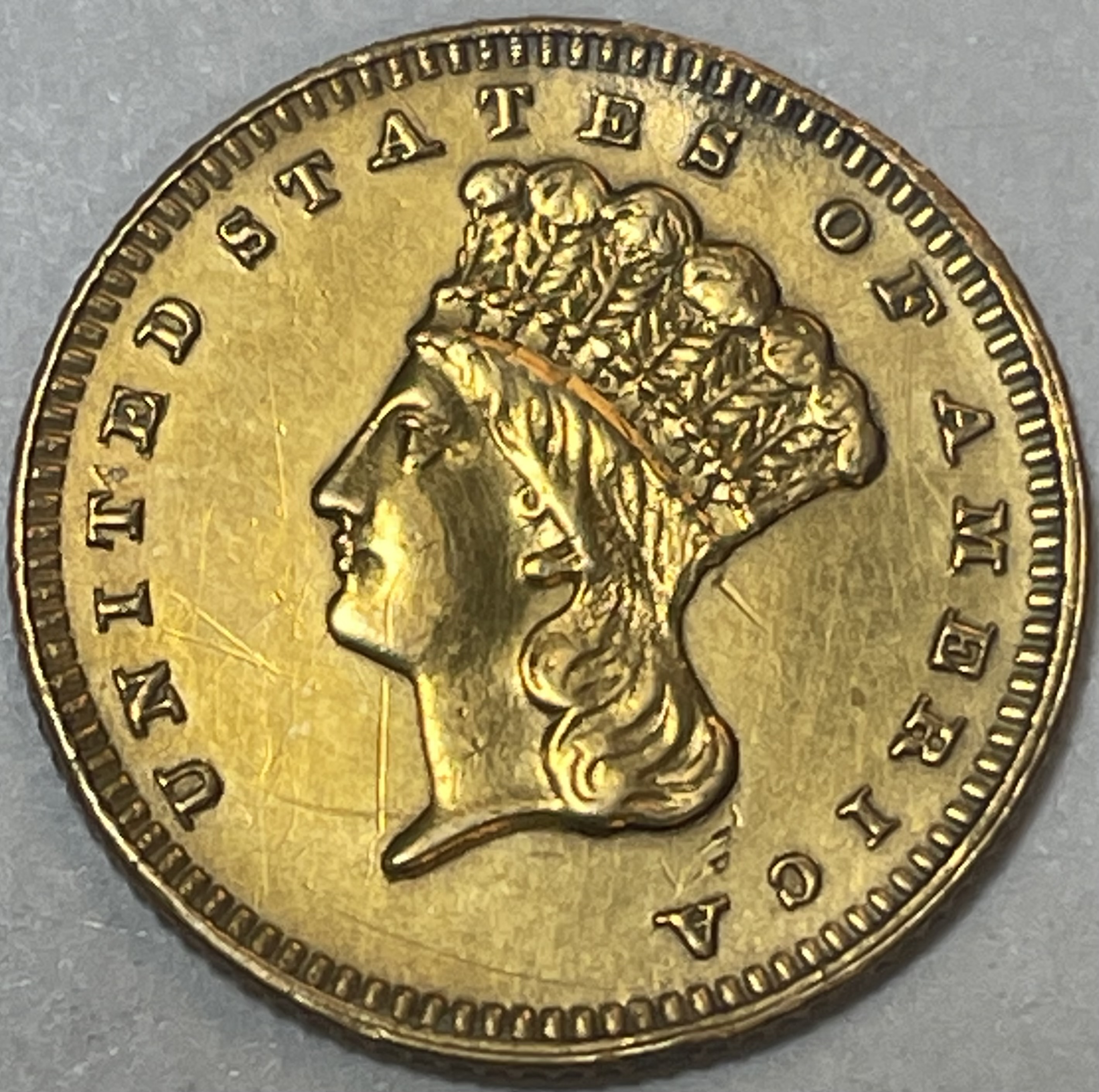 1886 Type 3 Large Indian Princess Head Variety Gold Dollar - Rare Low ...