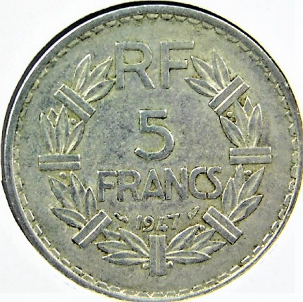 France 1947 5 Francs KM-888b.1 | Property Room