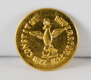 18K Gold Augustinus Dei Providentia .5 Gram Mexico Gold Coin | Property ...