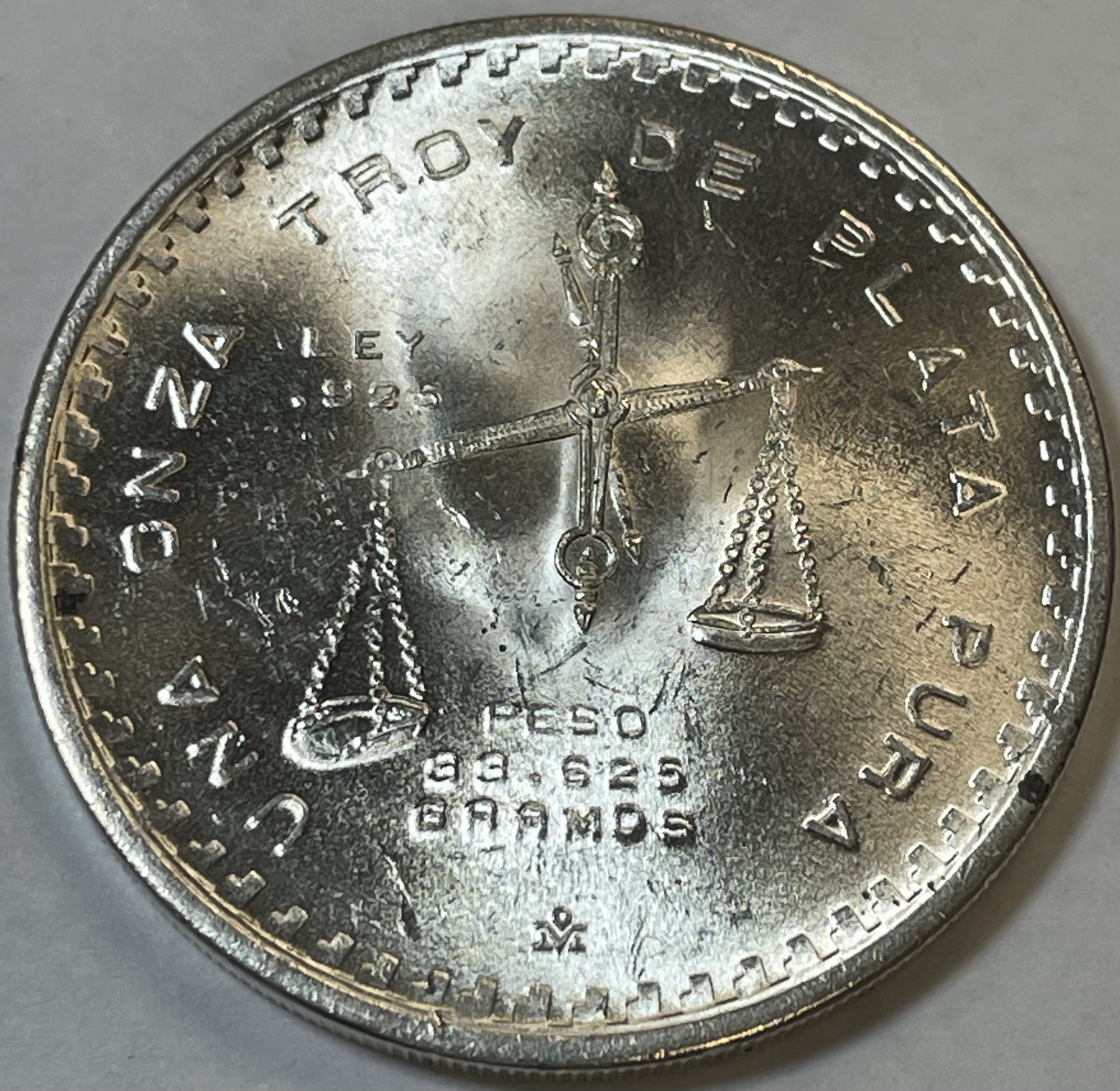 1979 Mexico 1 oz .999 Fine Pure Silver Onza w/Cartwheel Mint Luster ...