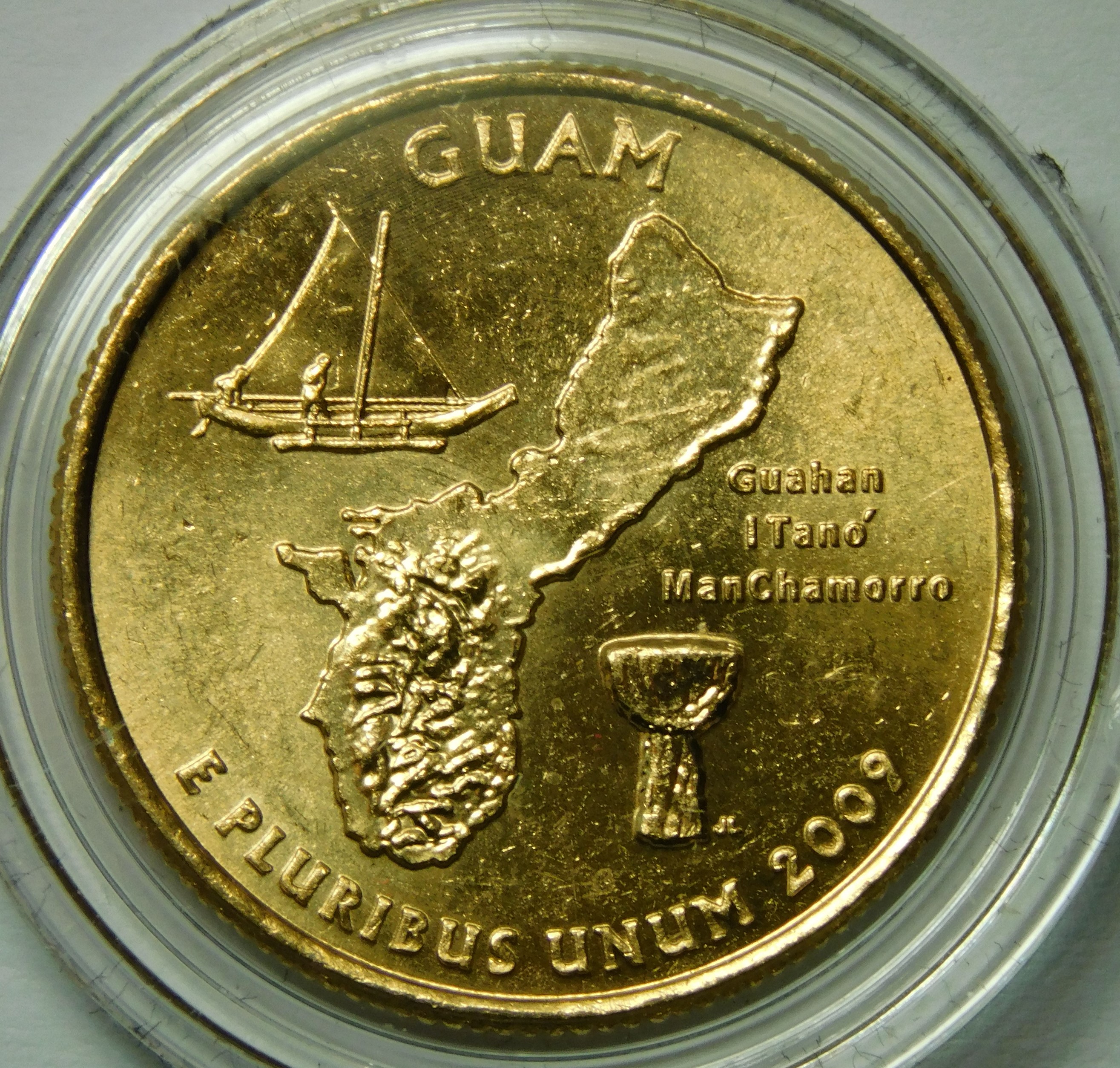 2009-P 24K Gold-Layered Guam Commemorative Territories Quarter - In ...