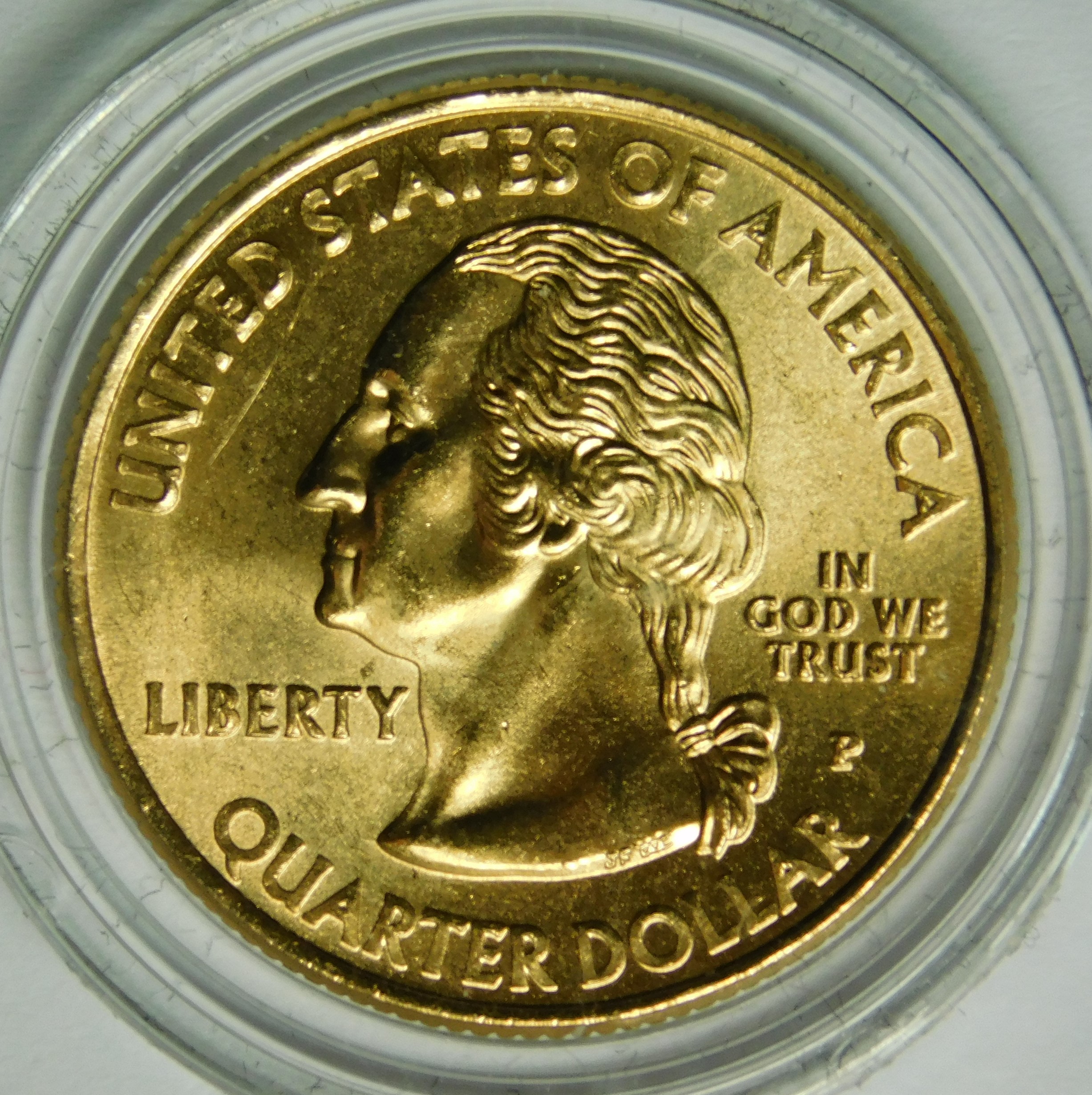 2006-P 24K Gold-Layered North Dakota Commemorative State Quarter - In ...