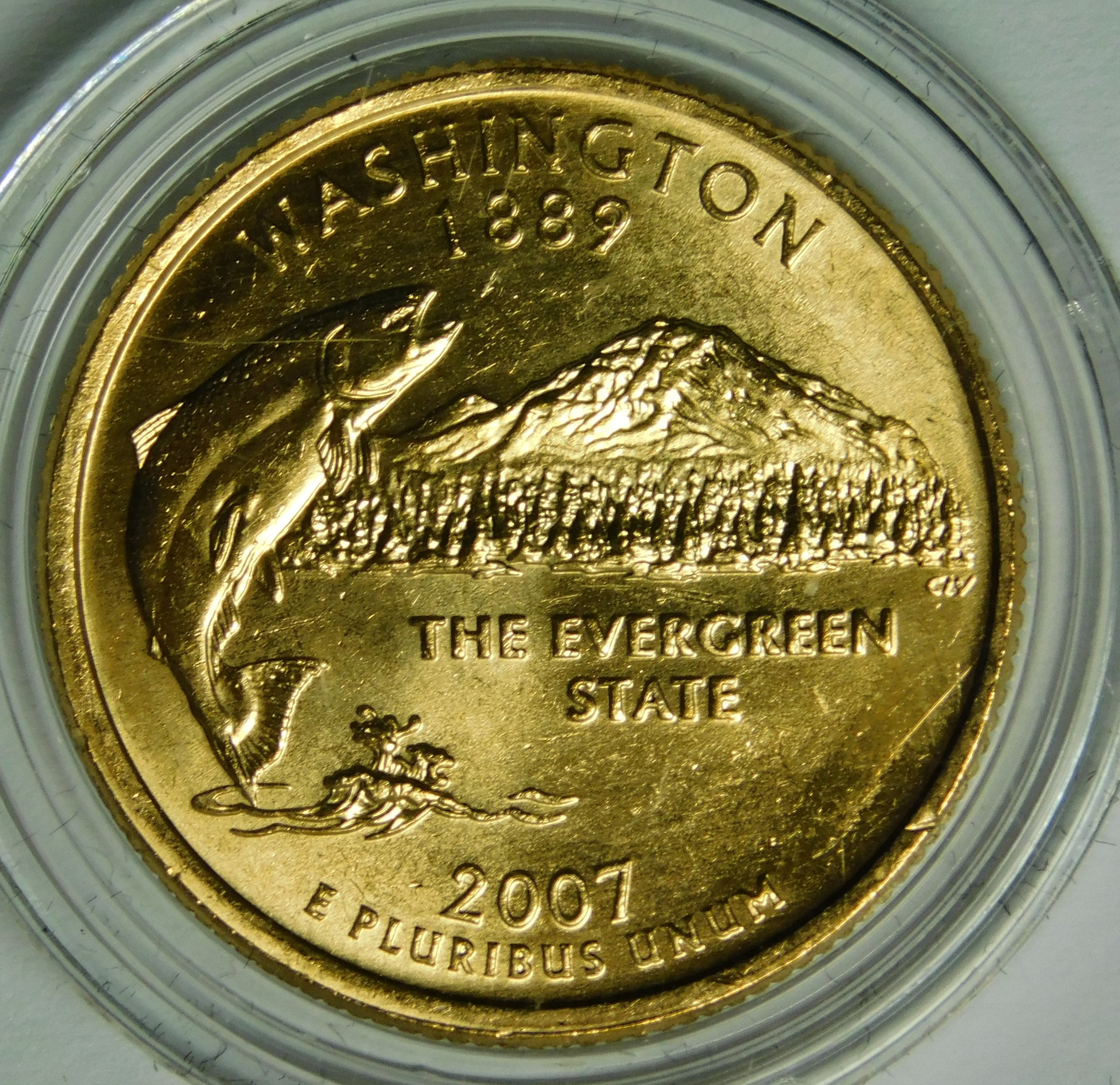 2007-P 24K Gold-Layered Washington Commemorative State Quarter - In ...