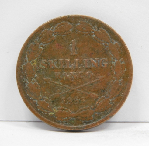 1853 Sweden 1 Copper Skilling Banco | Property Room