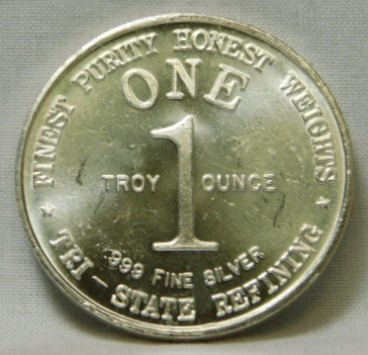 1776-1976 One Troy Ounce .999 Fine Silver Proof Round - Tri State ...