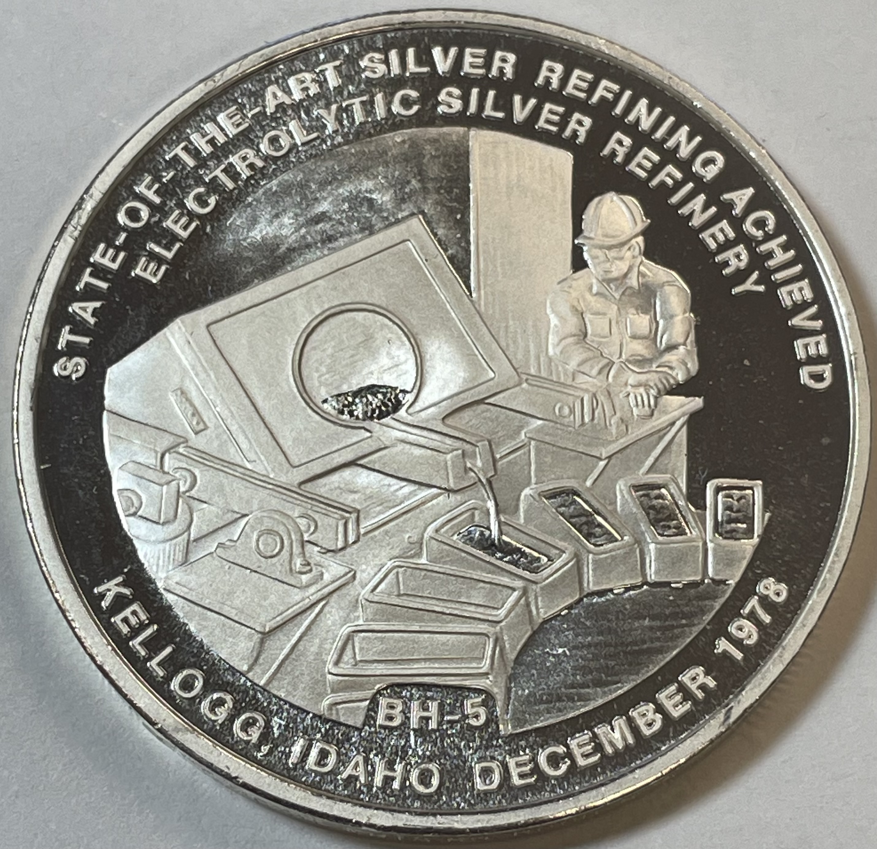 1 oz .999 Fine Silver 1982 Electronic Silver Refinery - Bunker Hill ...
