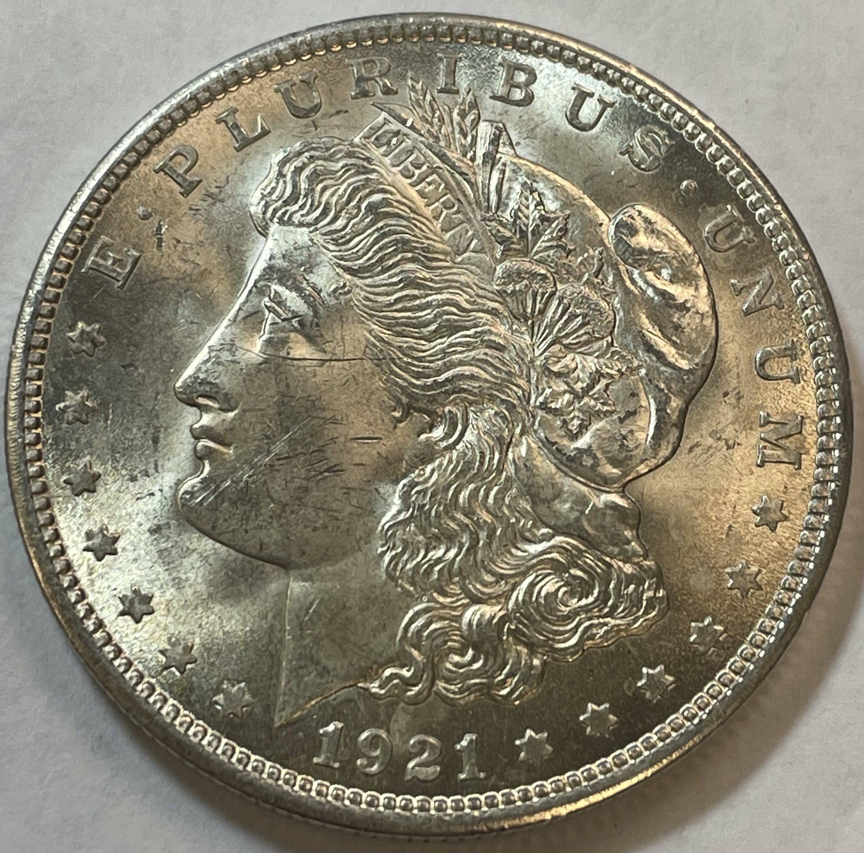 1921 Morgan Silver Dollar - Last Year of Issue - HIGH GRADE w/Original ...