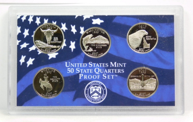 2 US Proof Sets! (1) 2006 State Quarter Issue Set PLUS (1) 2007 State ...