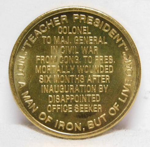 1881 James Garfield 20th President Commemorative Coin/Medal | Property Room