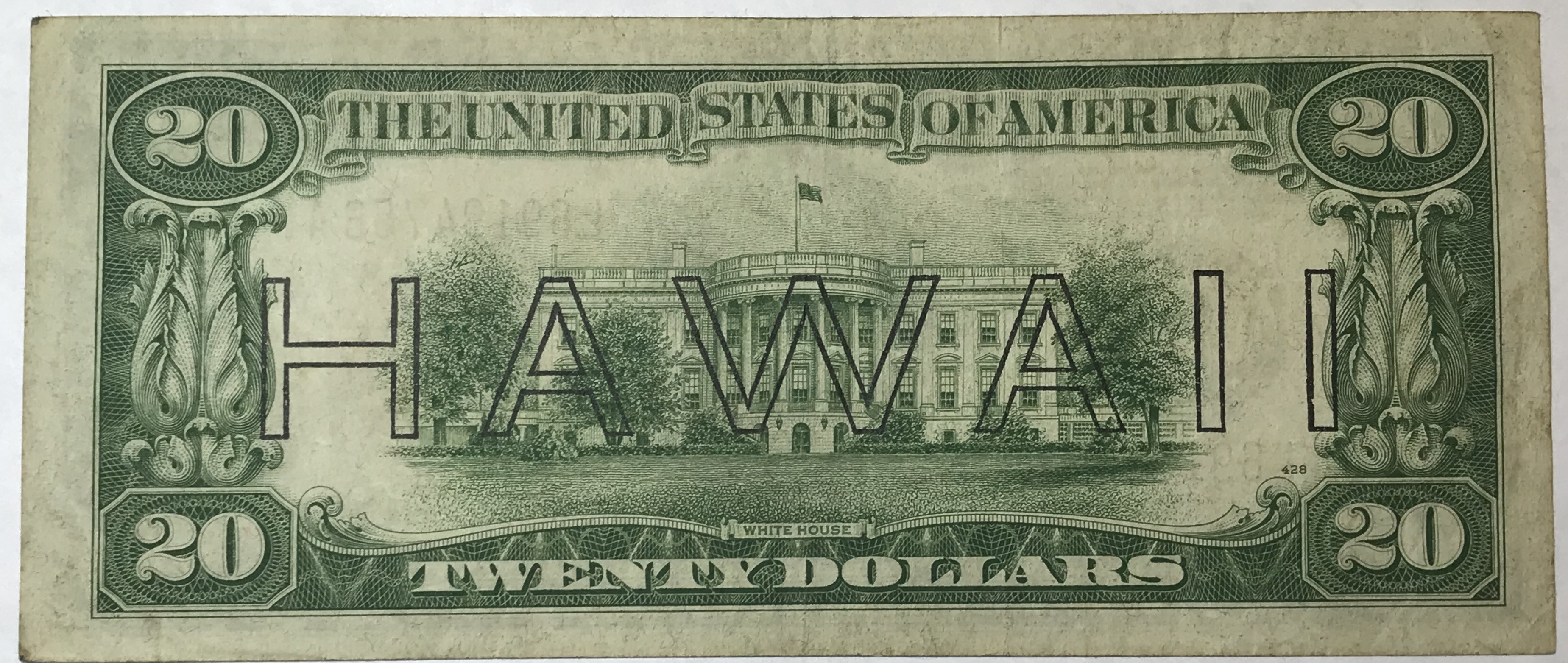 1934A $20 Hawaii Federal Reserve Note - WWII Emergency Issued Currency ...