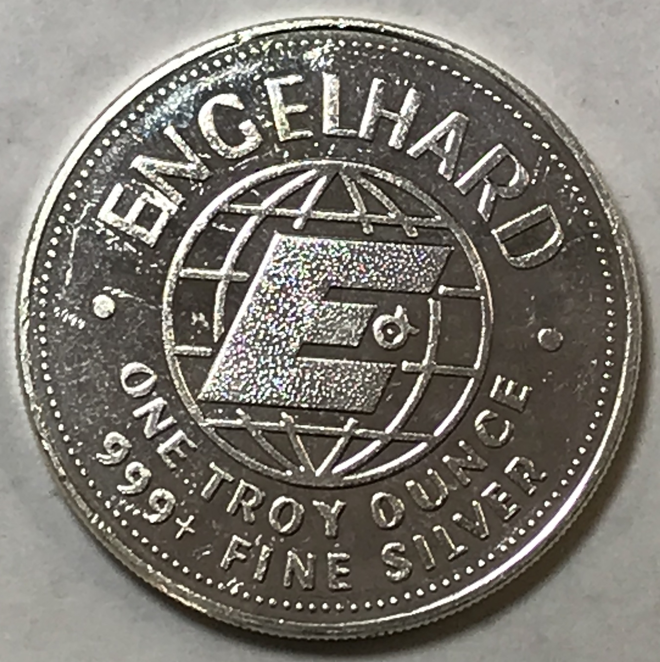 1984 Engelhard American Prospector 1 oz .999 Fine Silver Round ...