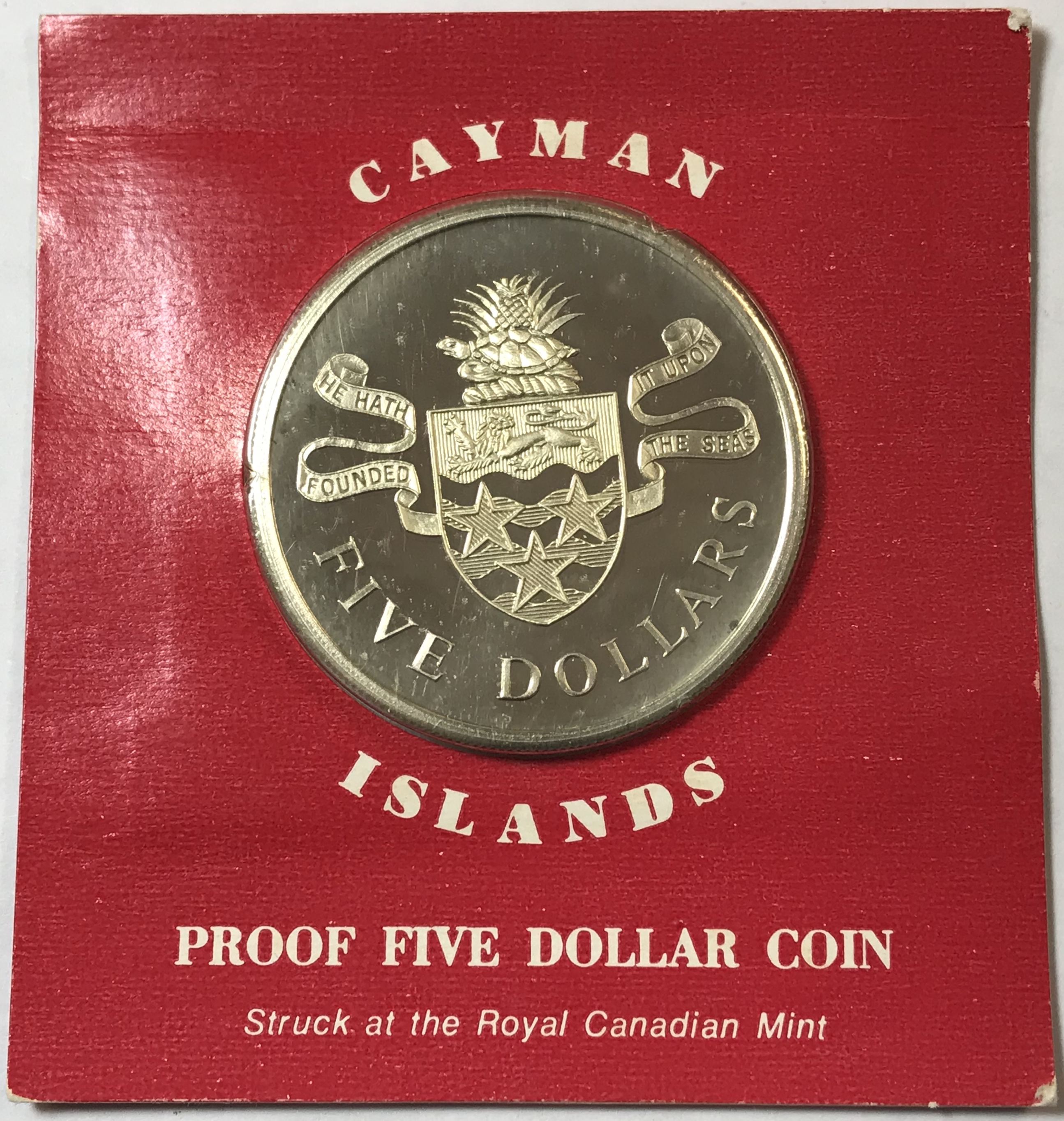 1974 Cayman Islands $5 Royal Canadian Mint Proof Silver Coin - 1.0557 ...