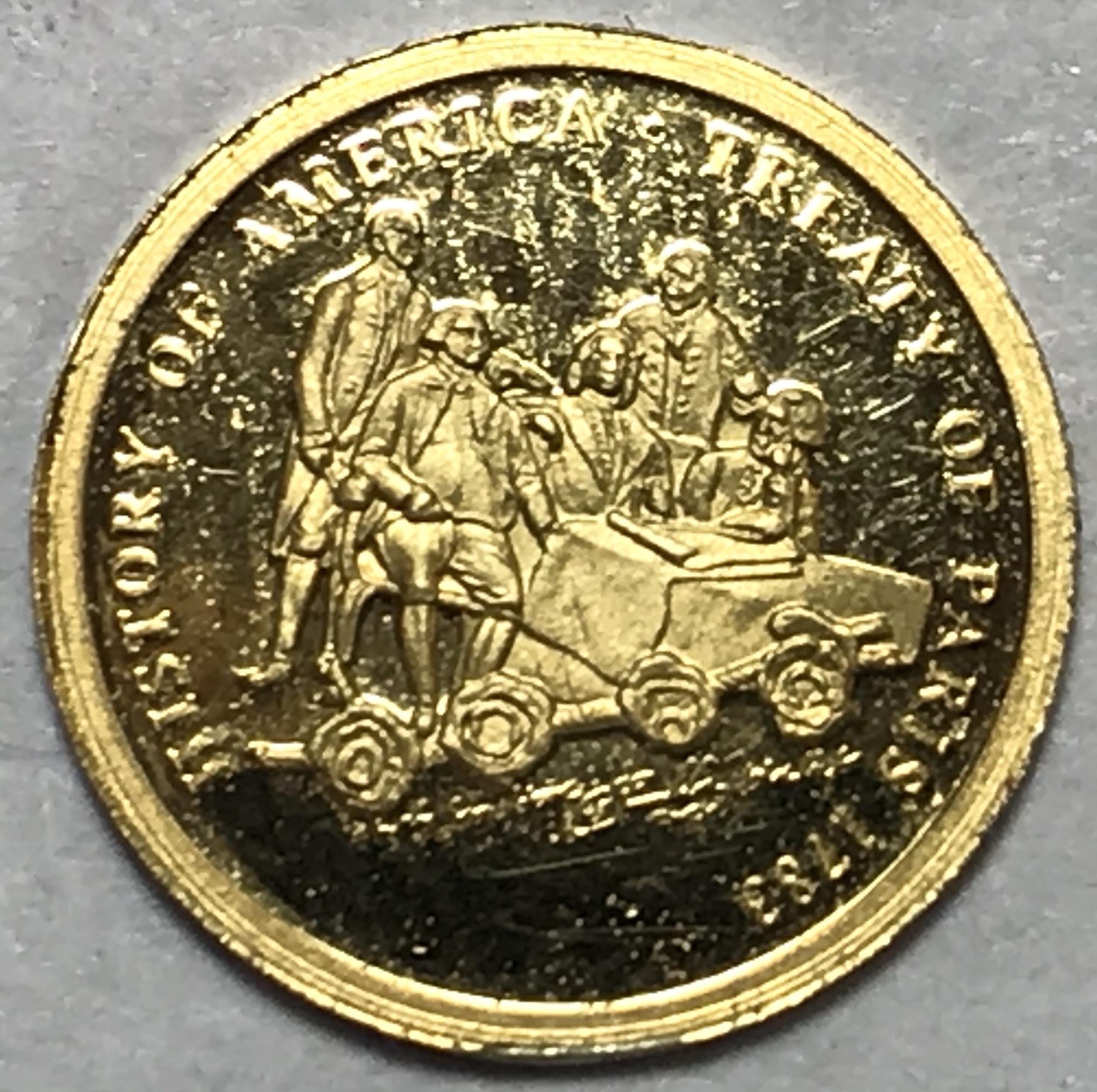 .5 Gram 14K Gold Treaty of Paris - History of America Commemorative ...