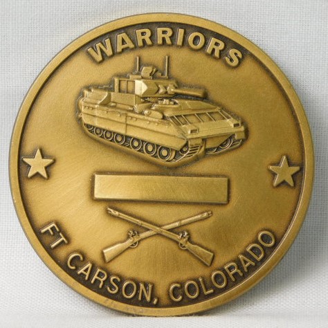 4th Infantry Division/1st Battalion/Ft. Carson, CO Challenge Coin ...