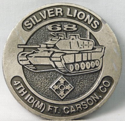 Silver Lions 4th ID Ft. Carson, CO Challenge Coin | Property Room