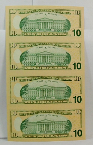 STAR NOTE REPLACEMENT ERRORS - Series 2004A UNCUT sheet (4 Notes) $10 ...