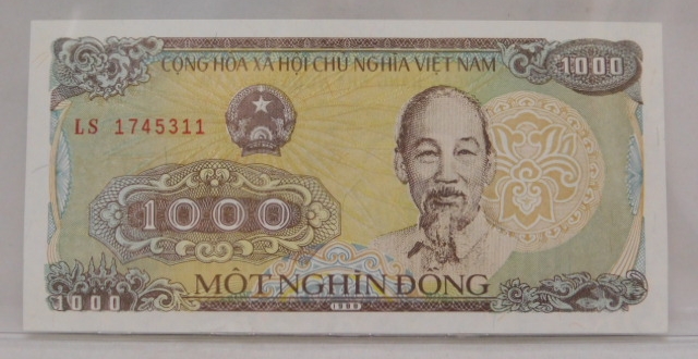 1988 Viet Nam 1000 Dong Crisp And Uncirculated Banknote | Property Room