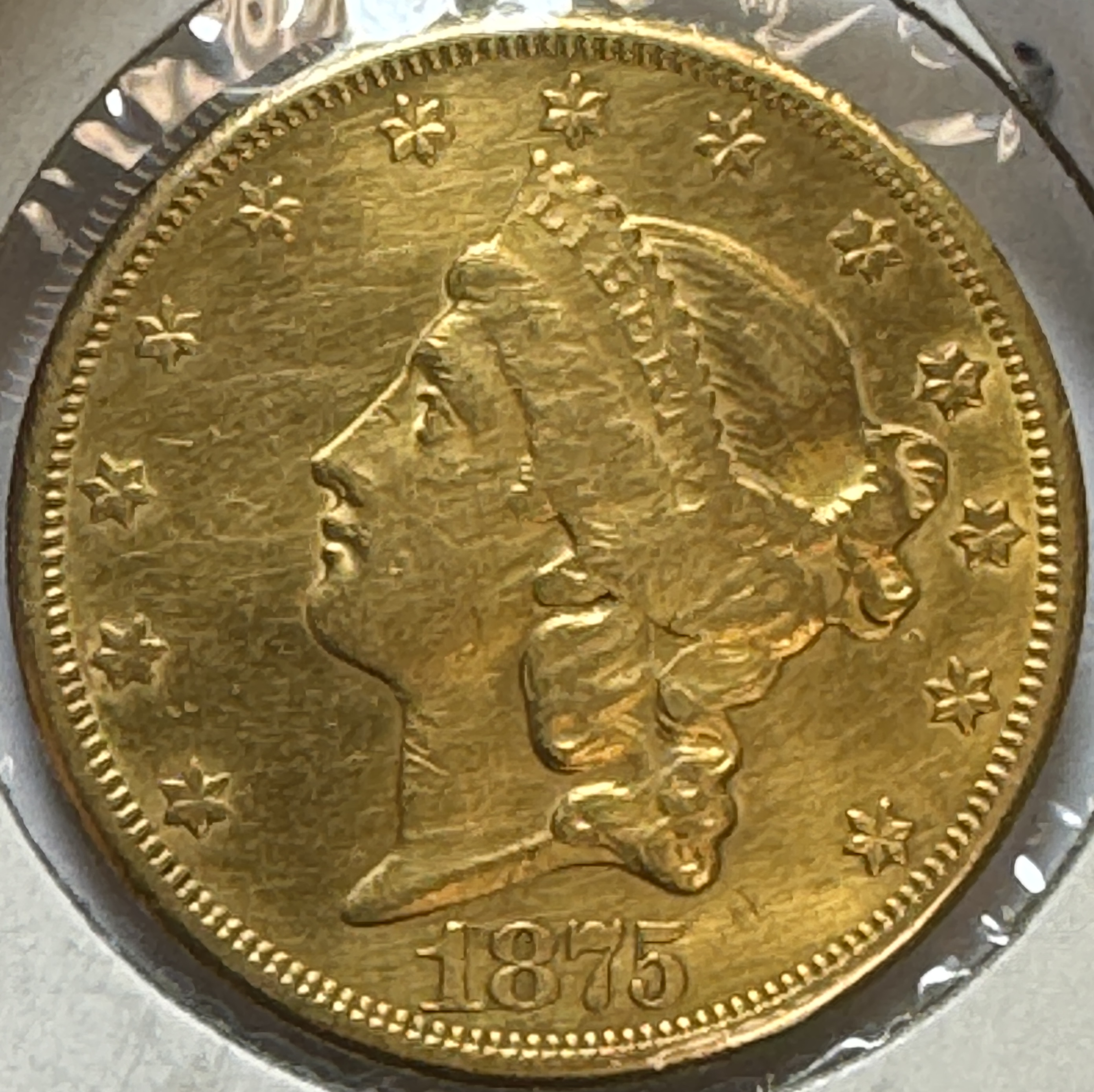RARE 1875-CC $20 Carson City Minted Gold Double Eagle | Property Room