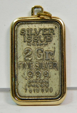 Silver Issue Pendant - 2 Gr .999 Fine Silver - Simmons Since 1872 ...