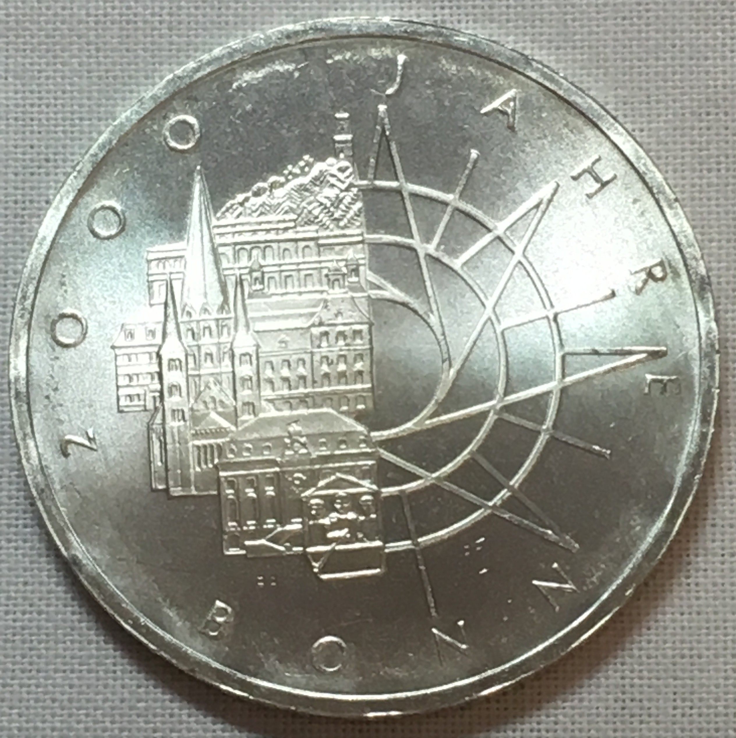 1989D West Germany City of Bonn 2000th Anniversary Silver 10 Mark ...
