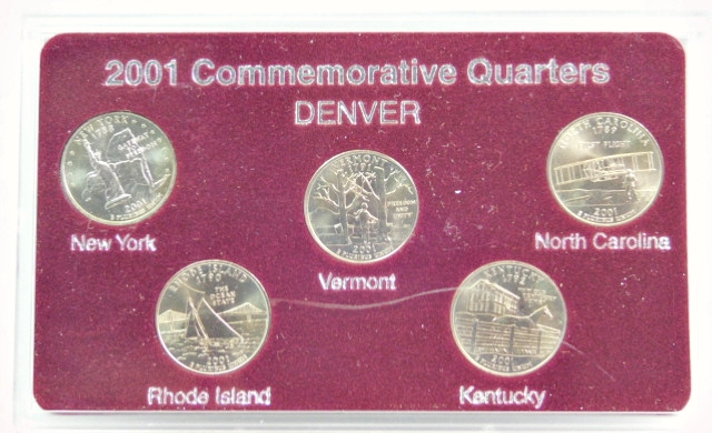 2001 Denver Minted Commemorative Platinum Edition State Quarter ...
