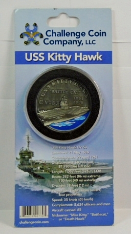 USS Kitty Hawk Challenge Coin-Challenge Coin Company, LLC Packaged ...
