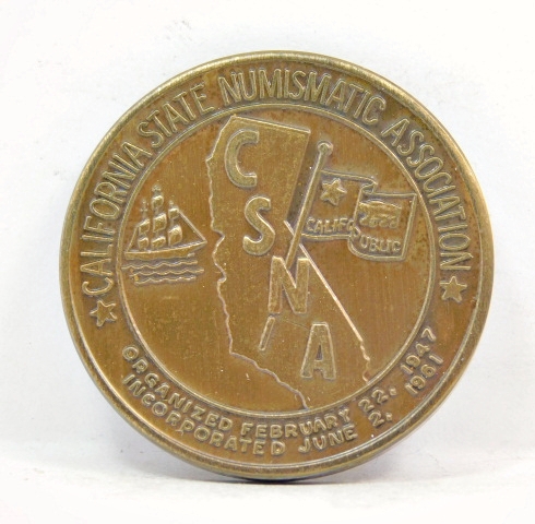 California State Numismatic Association Commemorative Medal/Coin - 1996 ...