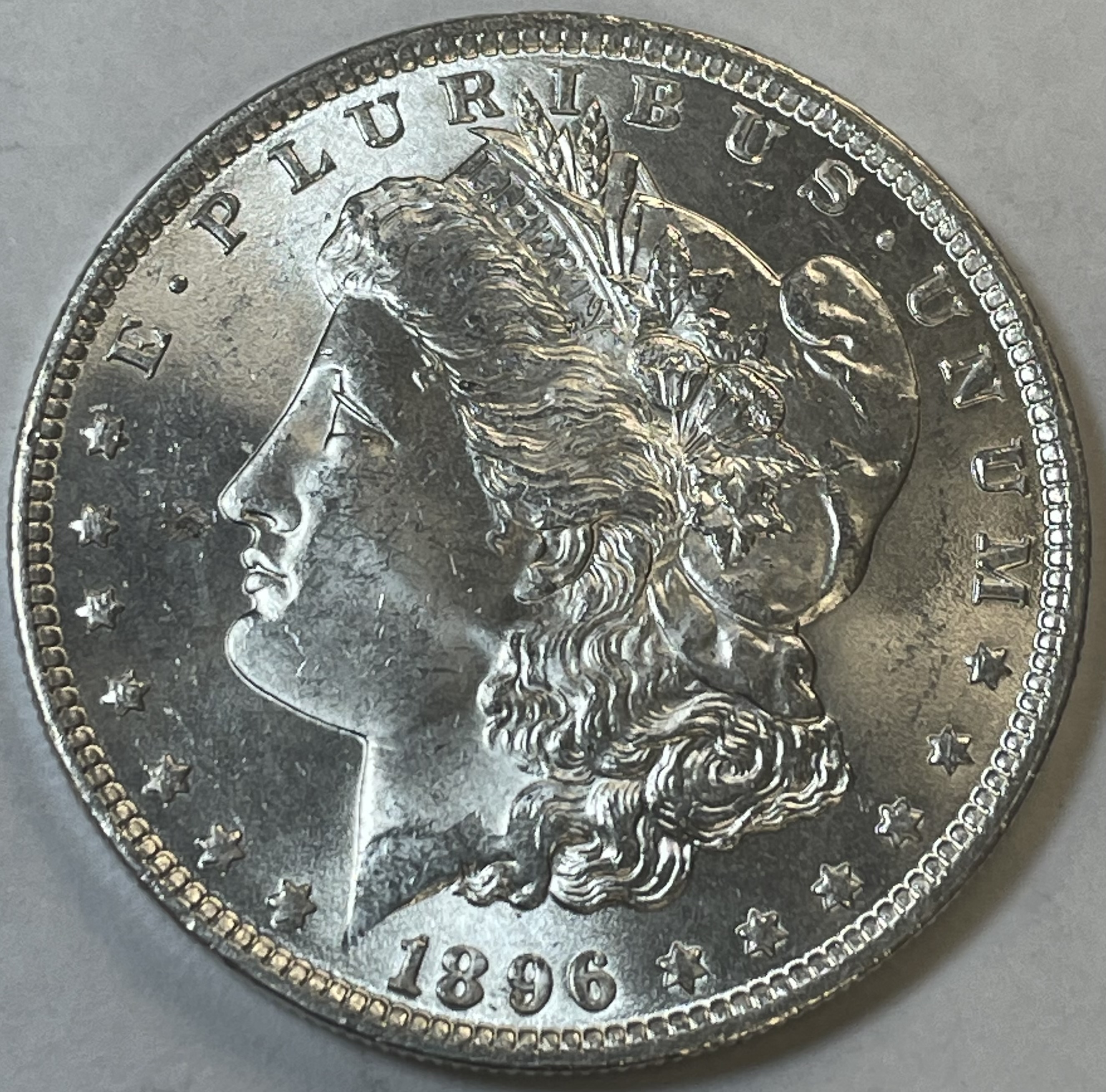 HIGH GRADE 1896 Morgan Silver Dollar w/Original Cartwheel Mint Luster ...