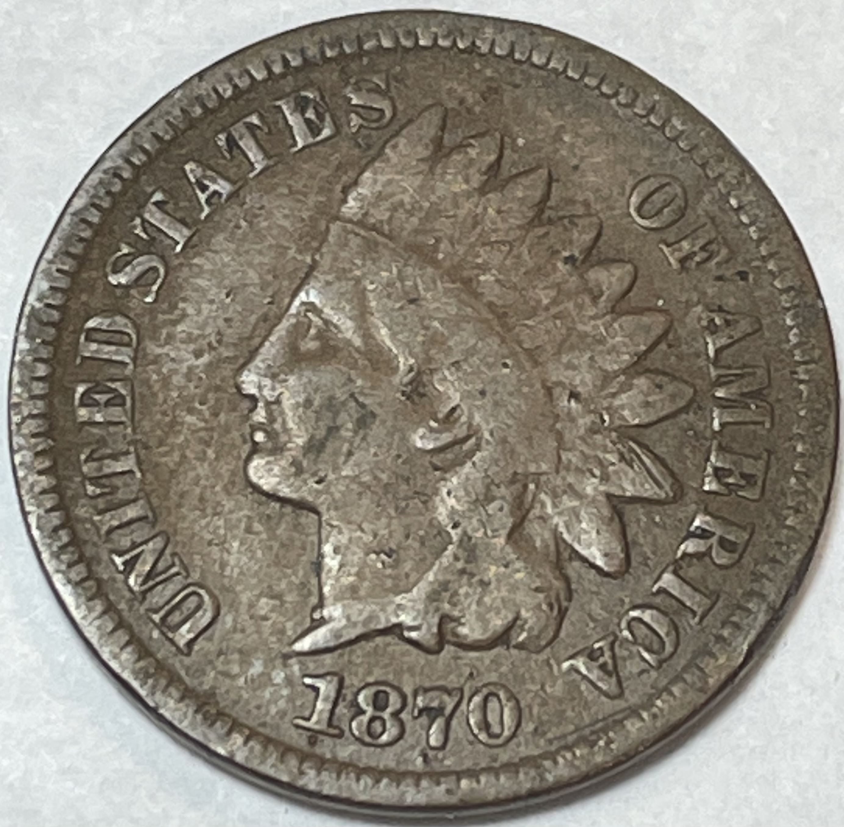 RARE 1870 Indian Head Cent | Property Room