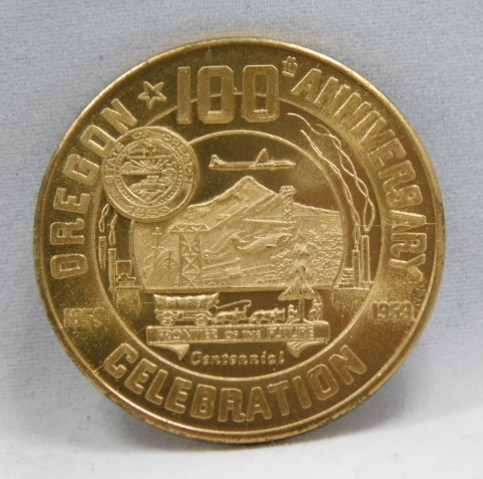 1859-1959 Oregon Centennial - Wagon Train Commemorative Coin/Medal ...