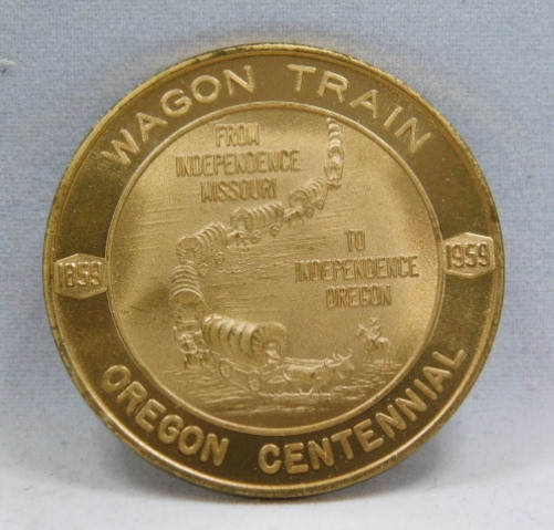1859-1959 Oregon Centennial - Wagon Train Commemorative Coin/Medal ...
