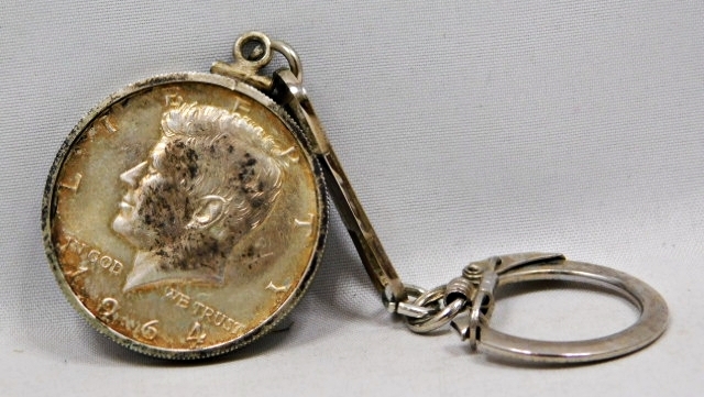 1964 Silver Kennedy Half Dollar Key Chain! | Property Room