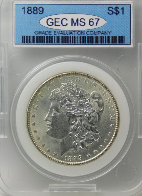 1889 GEC Graded MS67 Morgan Silver Dollar | Property Room