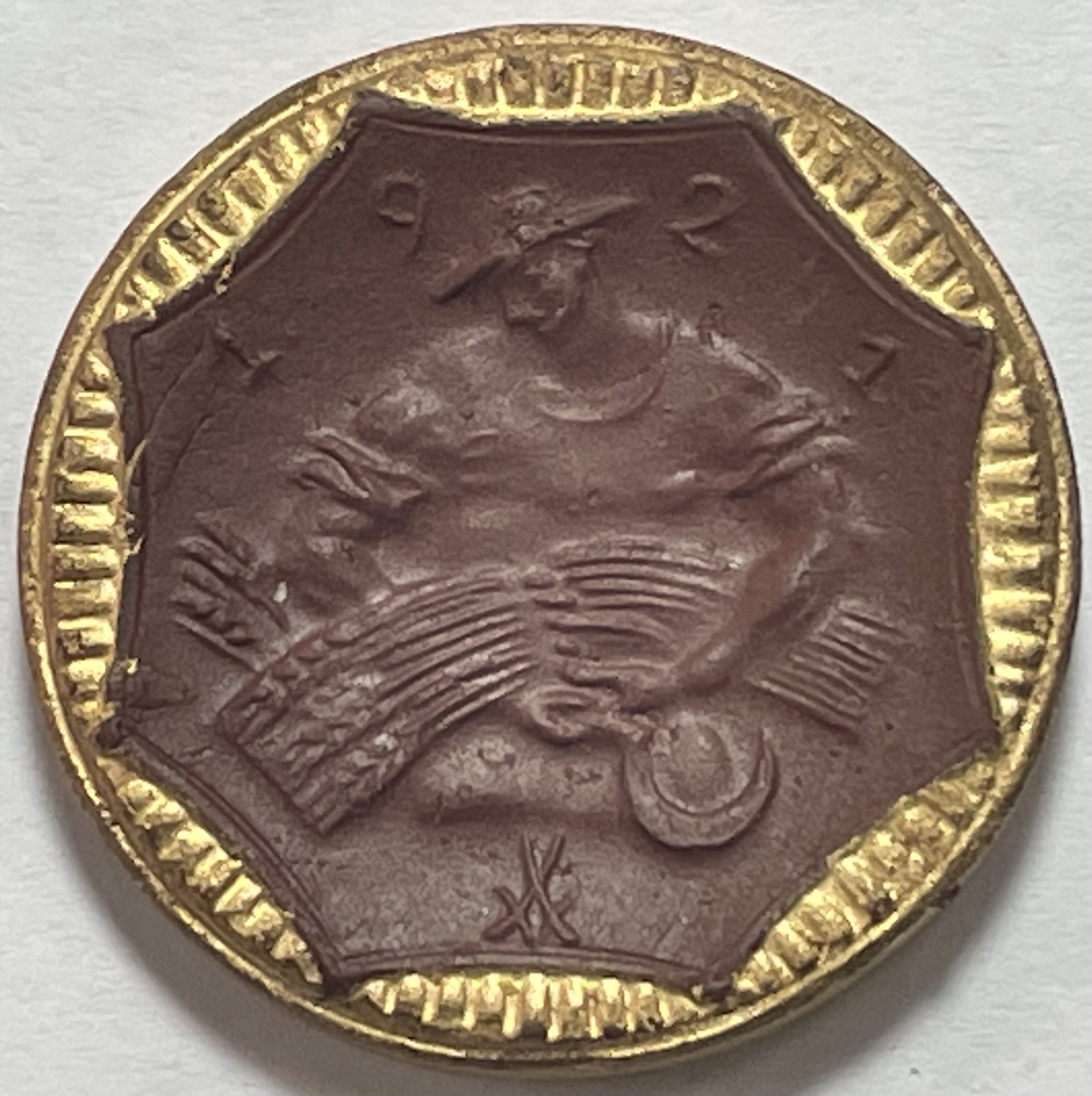 1921 German States Saxony 10 Mark Porcelain Notgeld | Property Room