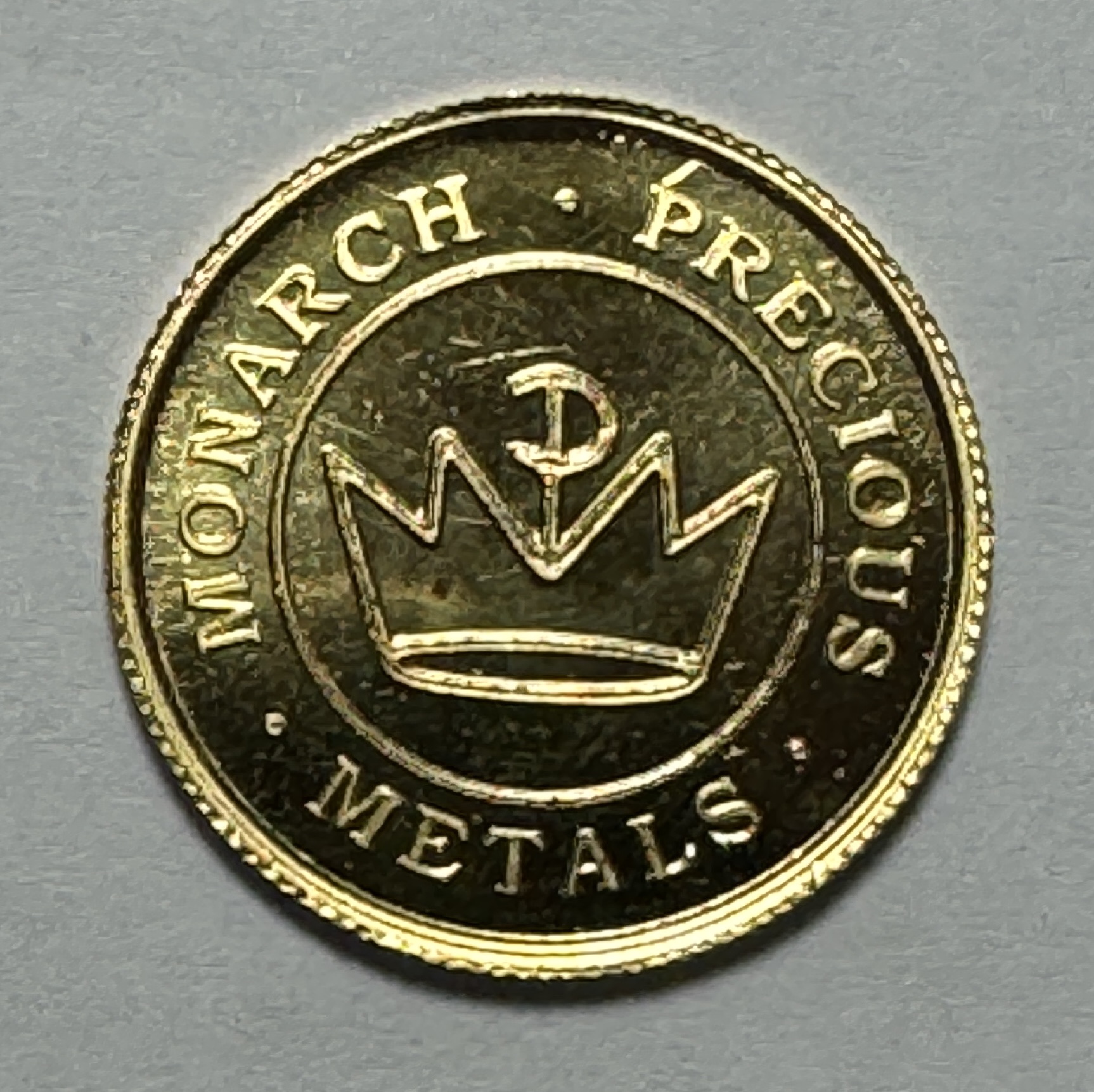 1/10 oz .9999 Fine Gold Monarch Precious Metals - Gold Bullion ...