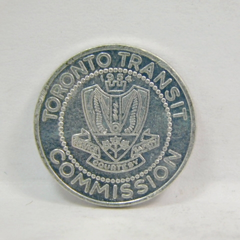 Toronto Transit Token - 0.5" Diameter | Property Room