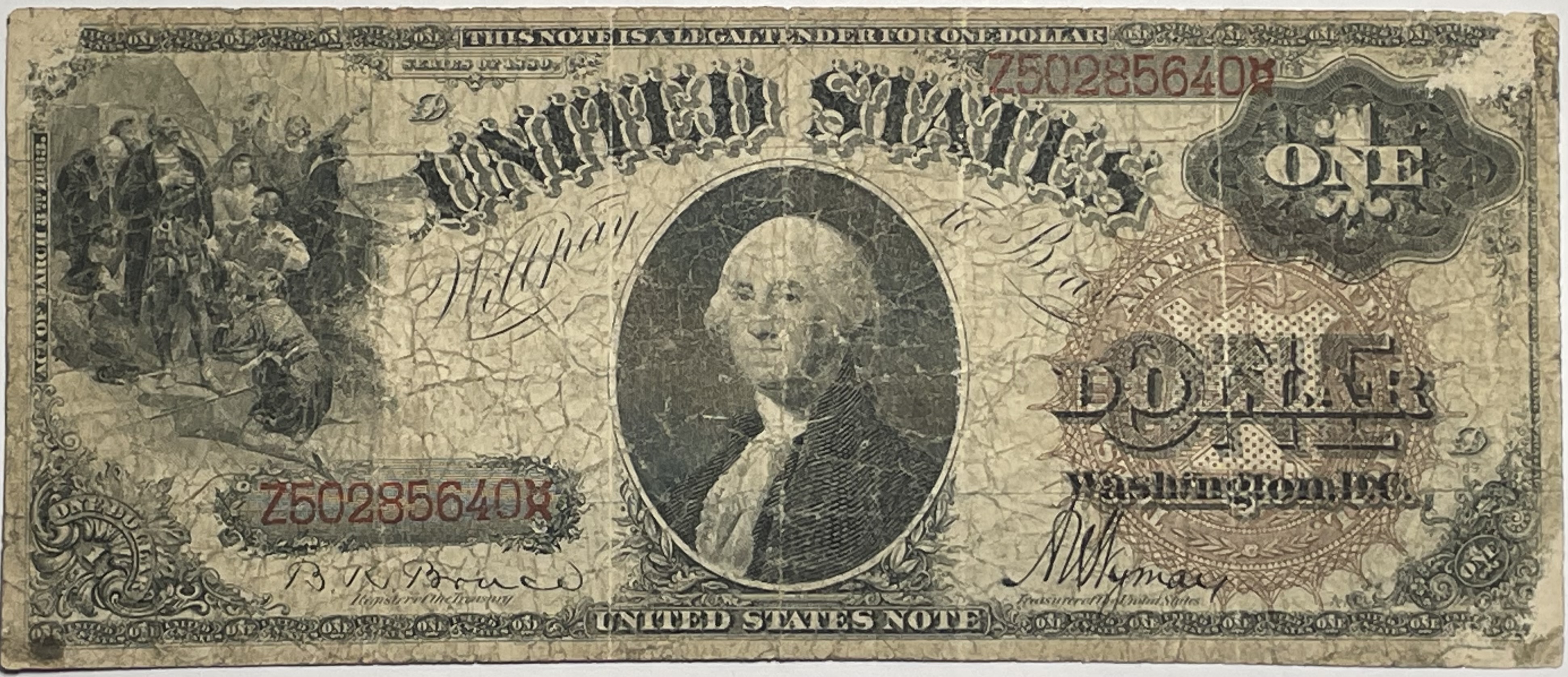 1880 $1 Large Size Brown Seal U.S. Legal Tender Note | Property Room