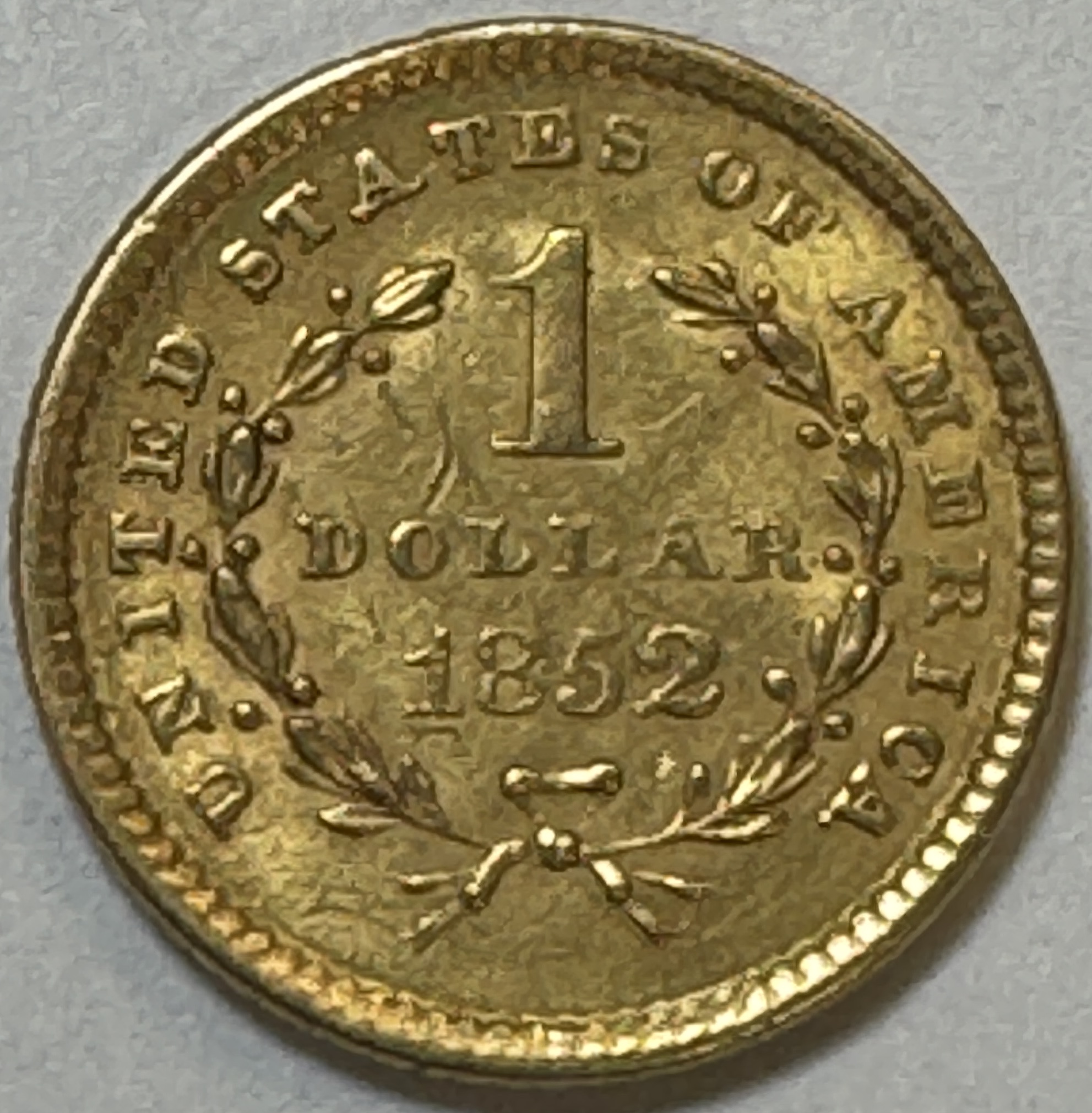 1852 Type 1 Liberty Head Gold Dollar | Property Room