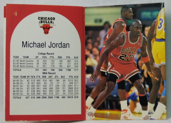 1990 NBA Hoops Collect-A-Books - Michael Jordan - Profile and Pictures ...