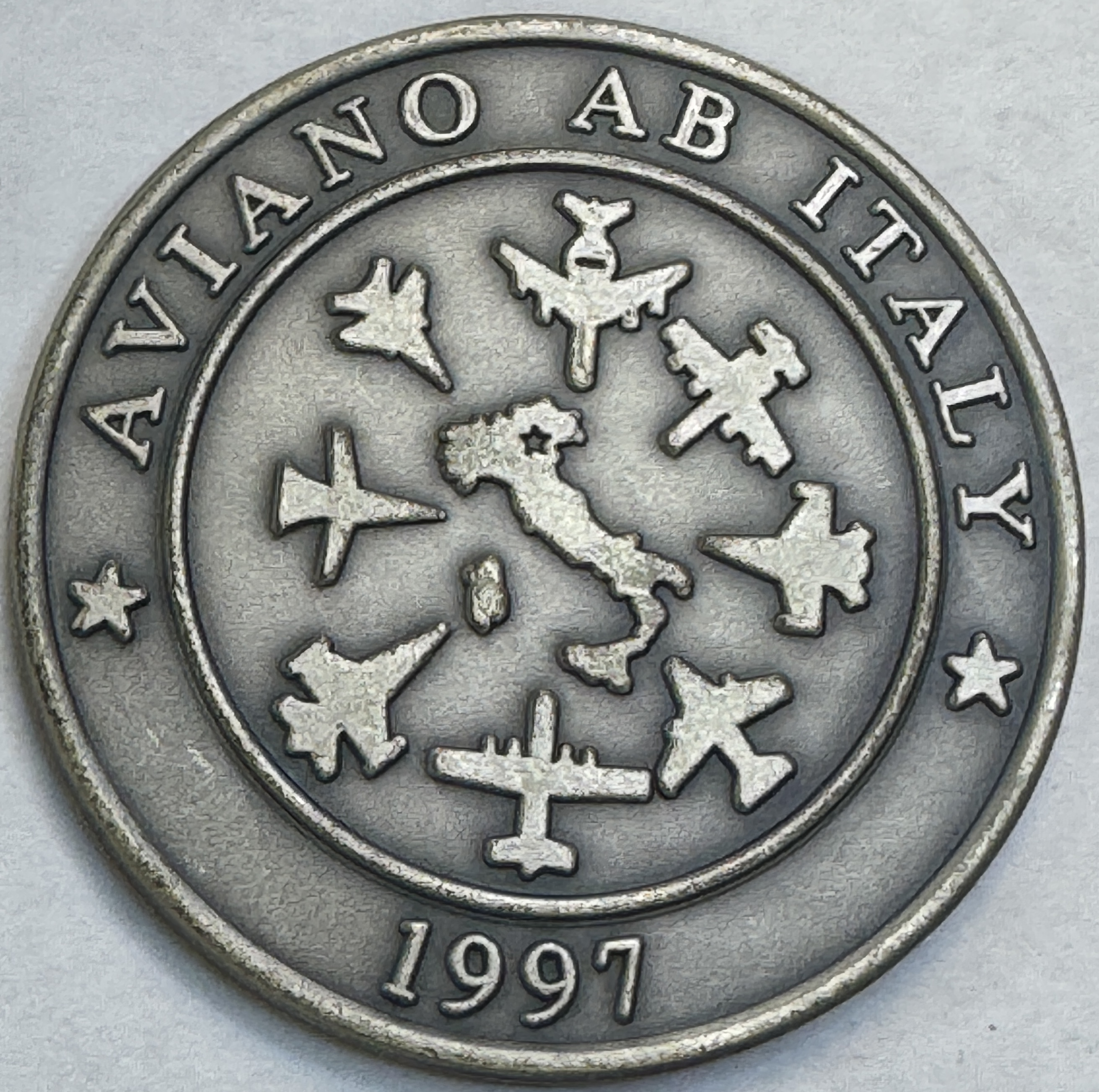 1997 Operation Joint Guard - Deliberate Guard - Aviano Airbase Italy Military Challenge Coin ...