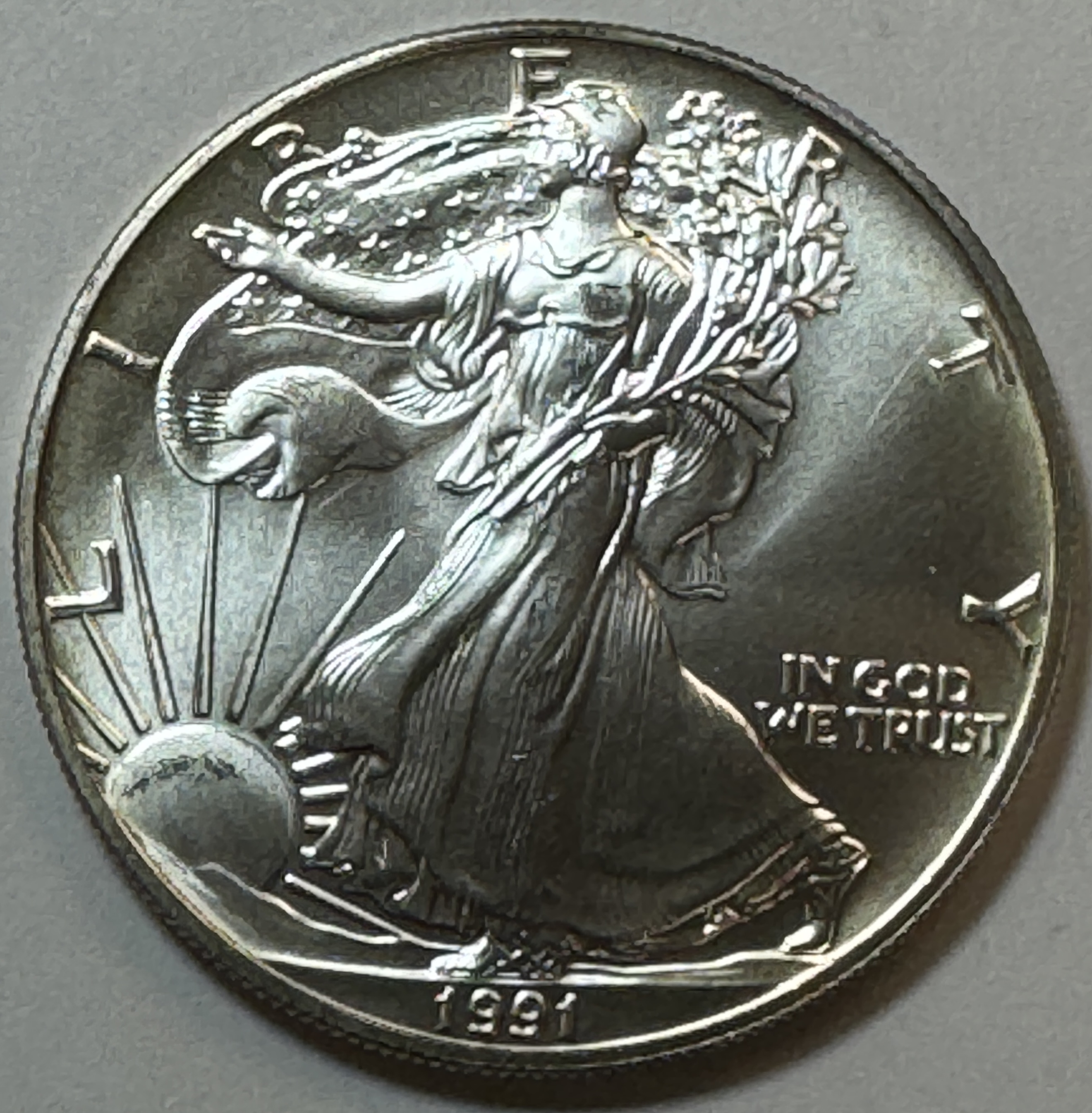1991 $1 Ameican Silver Eagle - 1 oz .999 Fine Silver | Property Room