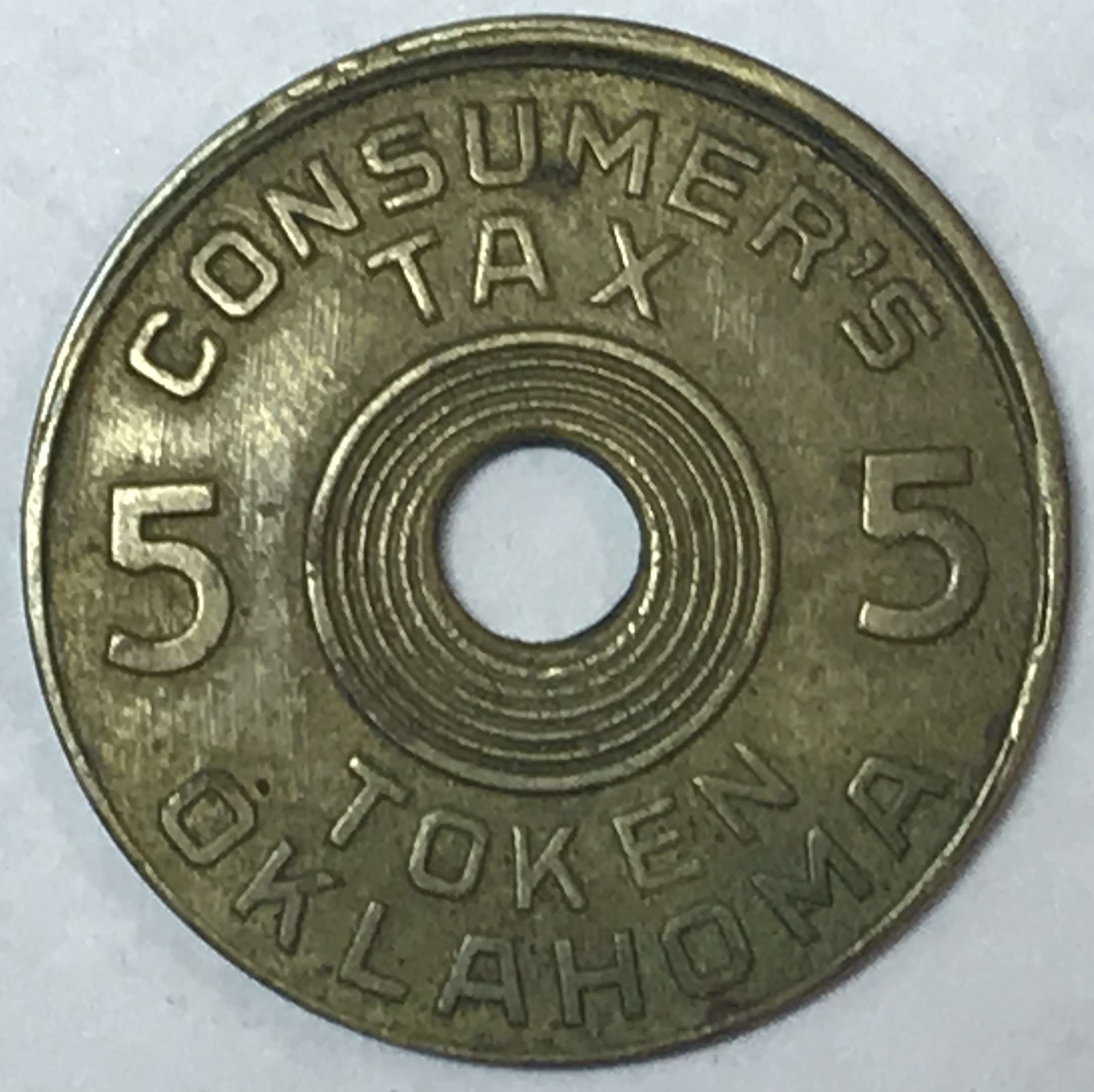 Vintage Oklahoma Consumer's Tax Token - Good For Age Assistance ...