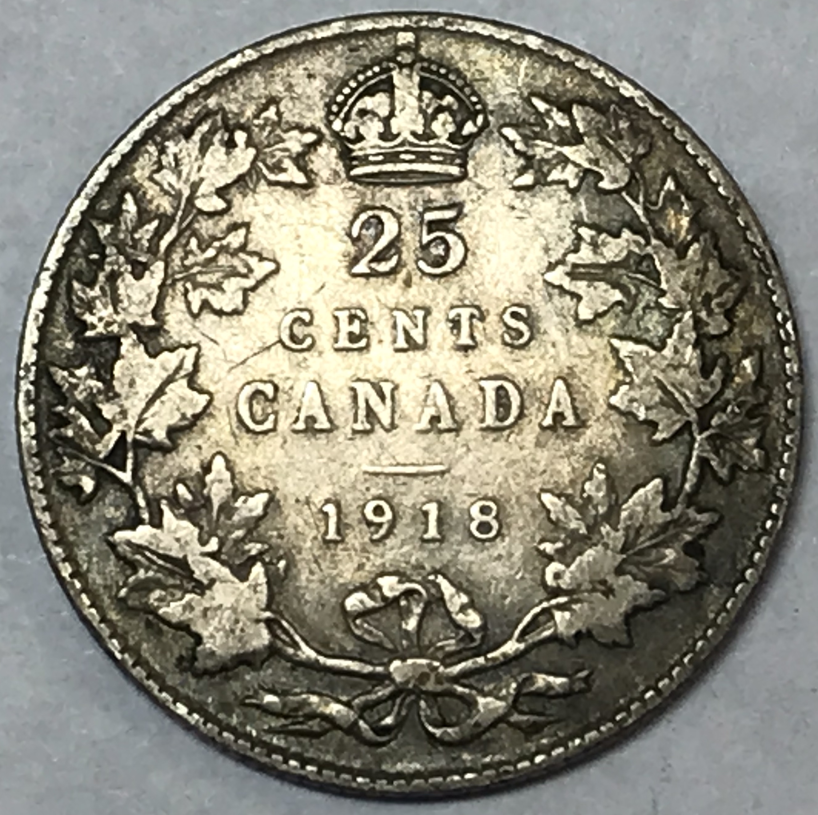 1918 Canada Silver 25 Cents | Property Room